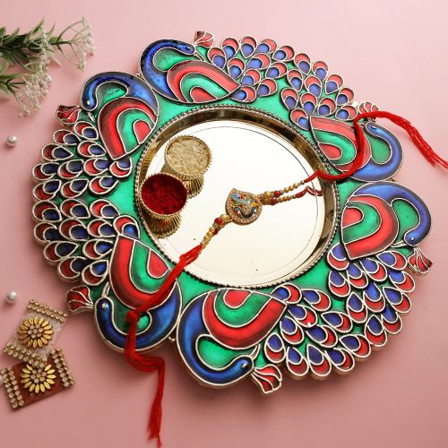 Rakhi Thali, Send Rakhi Pooja Thali to India, Rakhi Thali for Brother ...