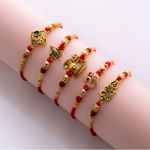Five Piece Handmade Rakhi Collection - PRPL3332