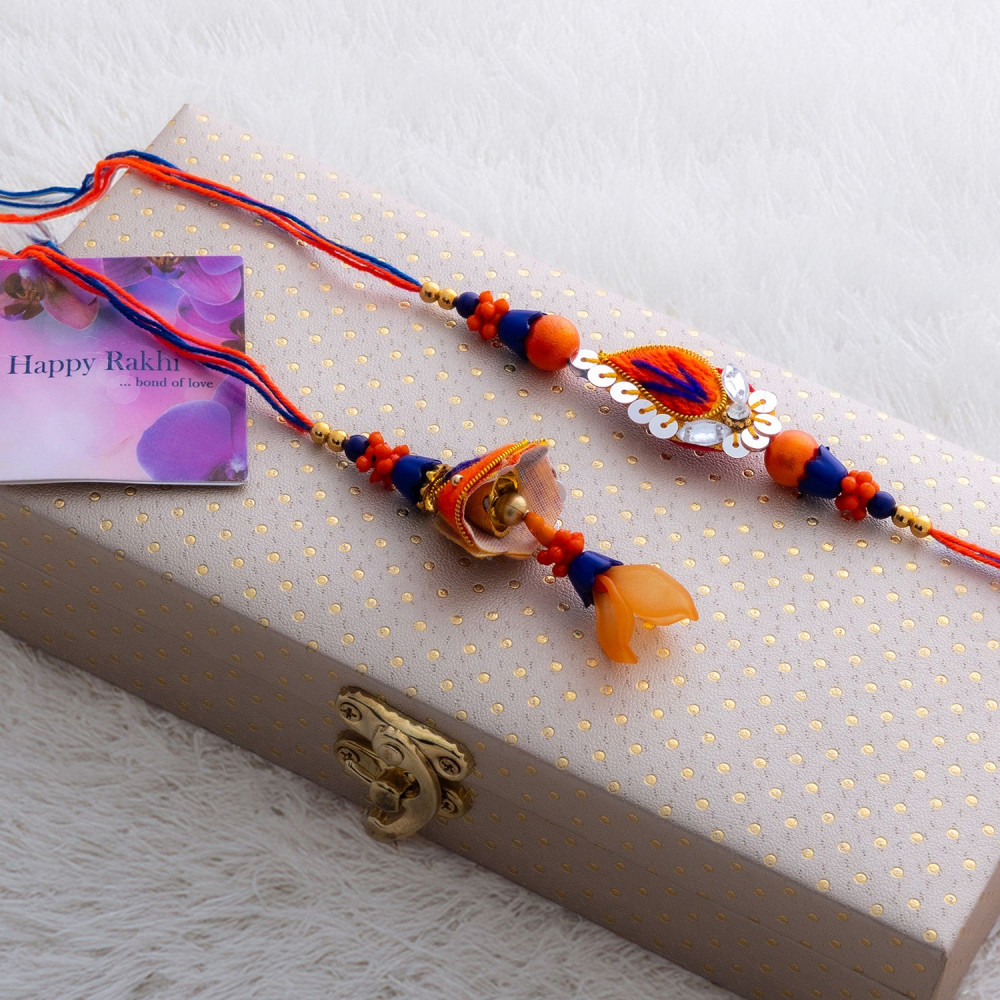 Graceful Embellished Rakhi Lumba in Luxury Packaging - PRPL1234_Box