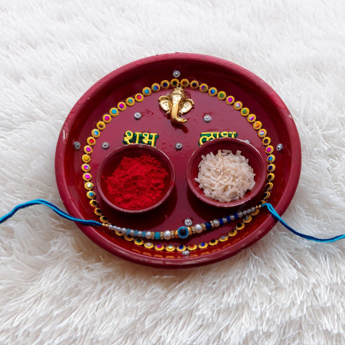 Handmade Thali and Rakhi: A Bond of Love - PRPL3713
